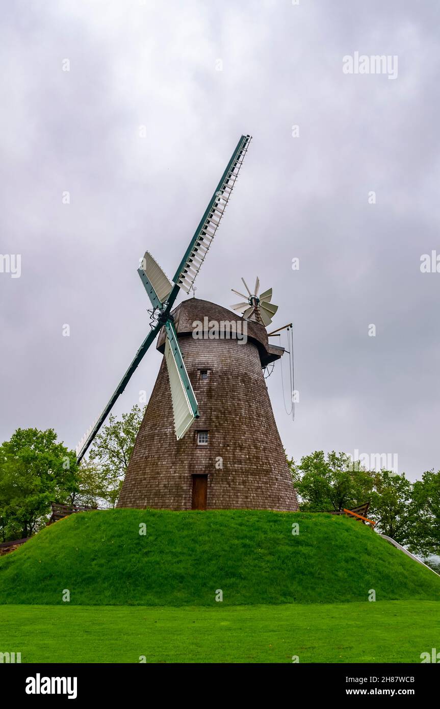 Traditional German windmill at Golf Club Herford e.V Stock Photo - Alamy