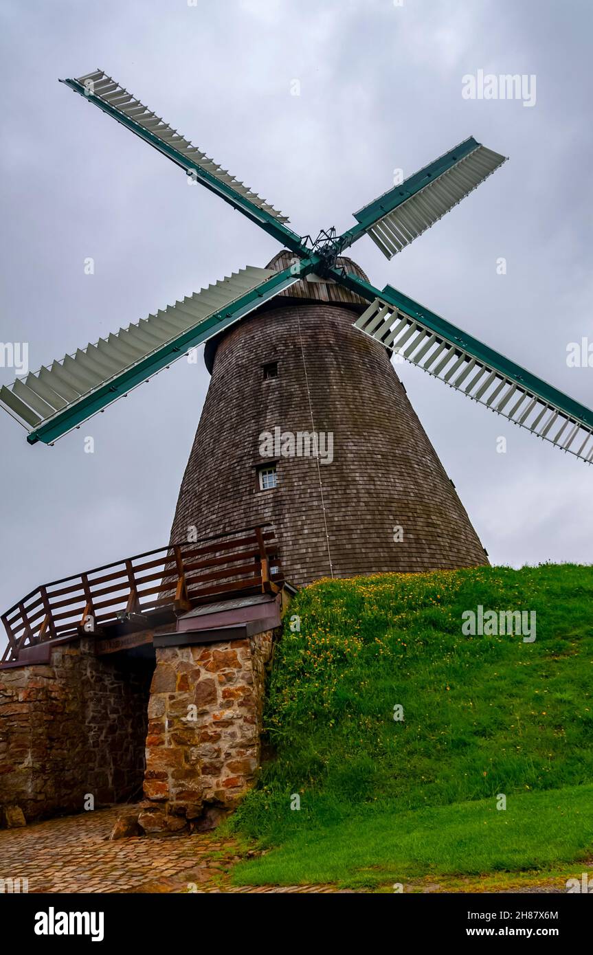 Traditional German windmill at Golf Club Herford e.V Stock Photo - Alamy