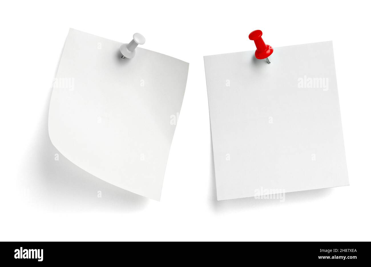 note paper push pin message red white black Stock Photo - Alamy