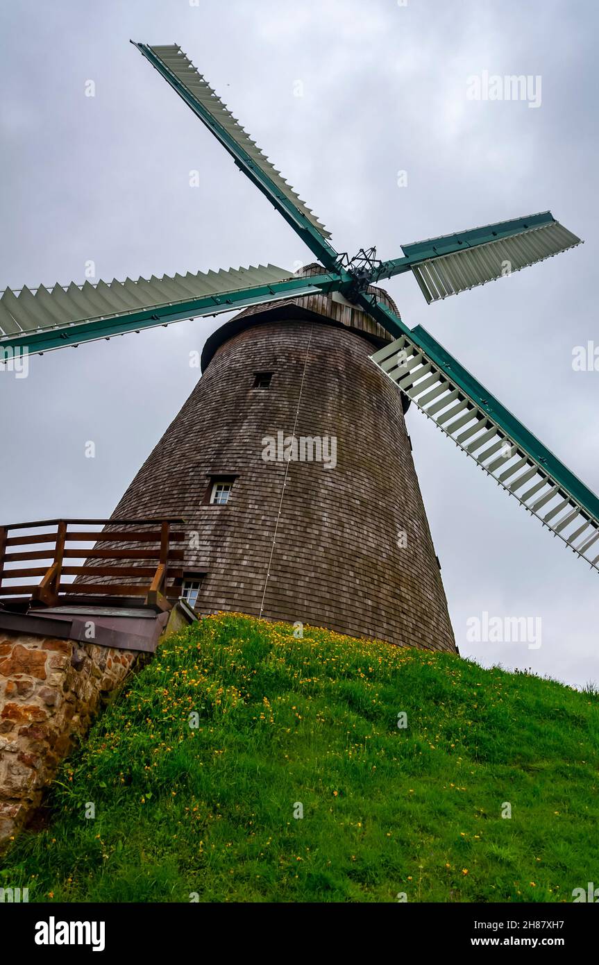 Traditional German windmill at Golf Club Herford e.V Stock Photo - Alamy