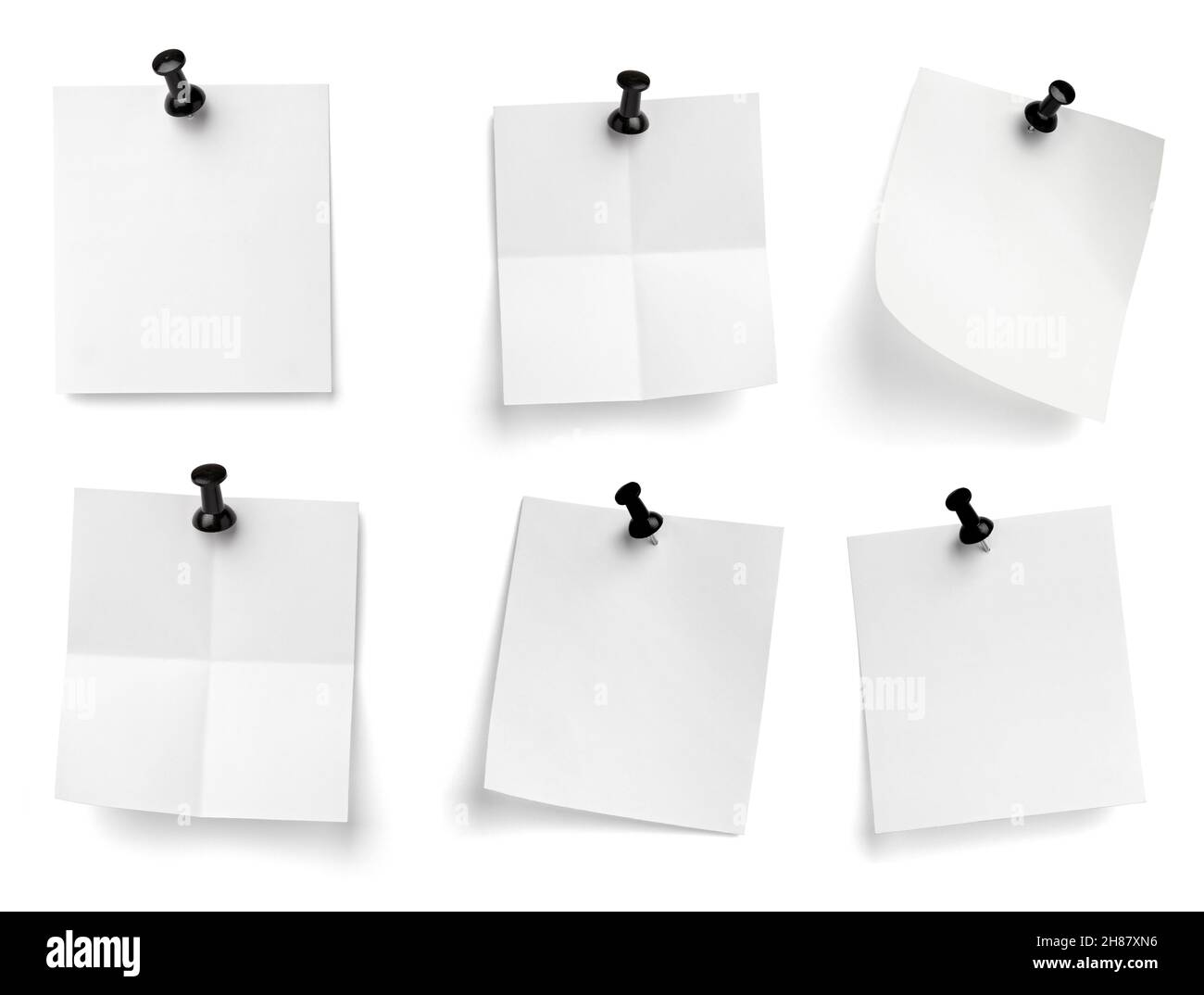 note paper push pin message red white black Stock Photo - Alamy