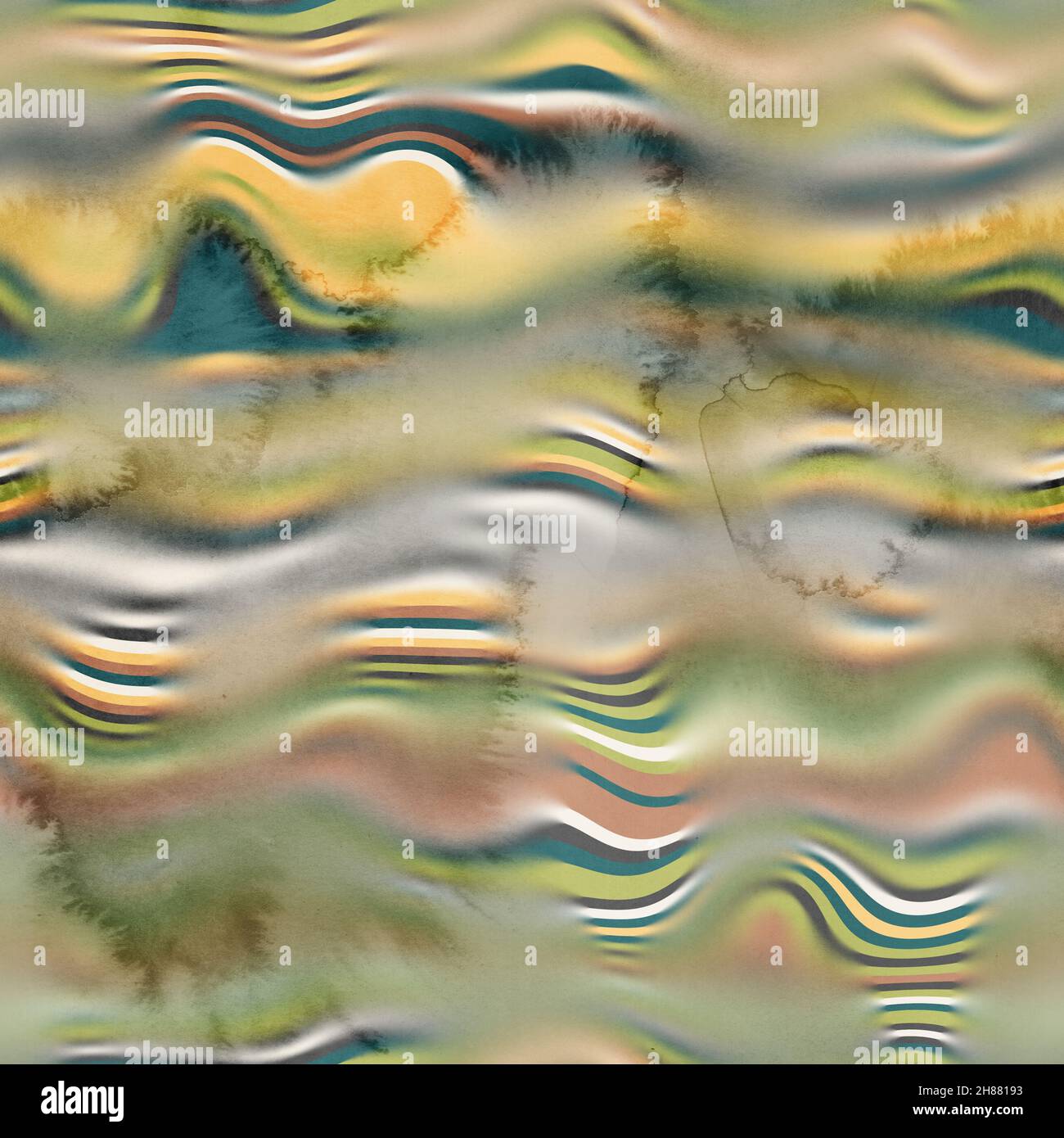 Seamless striped watercolor wet on wet bleed surface pattern design for ...
