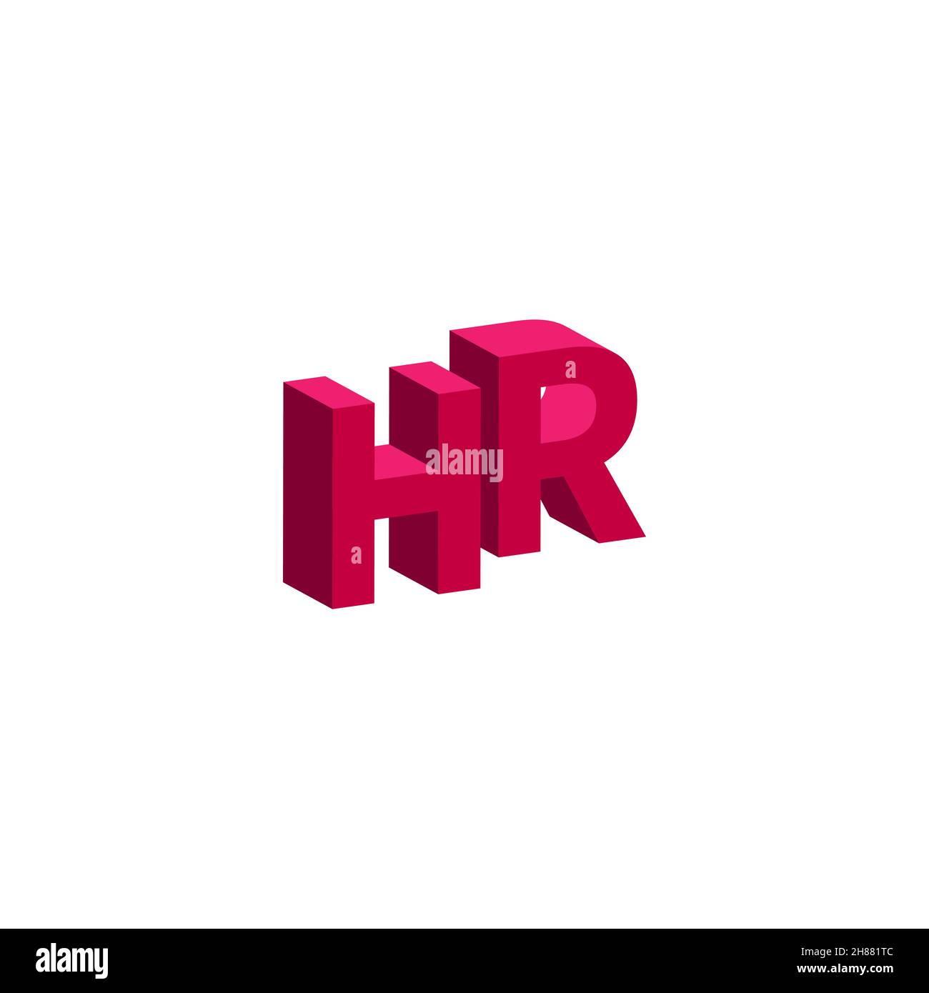 HR abstract logo. Human Resources 3D icon. Vector flat symbol Stock ...