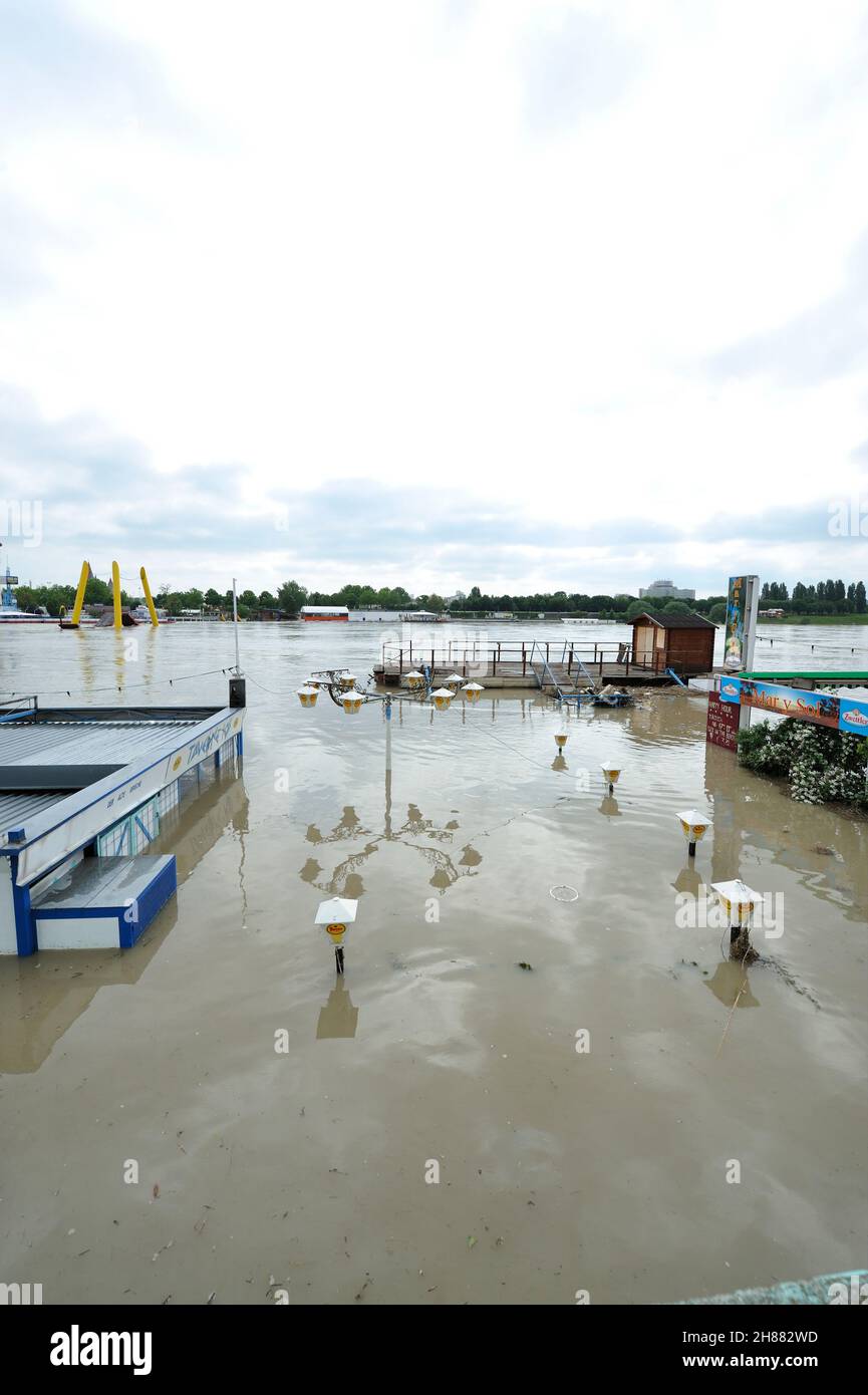 Vienna, Austria. June 6th, 2013. Flood in Vienna. On the night of June ...