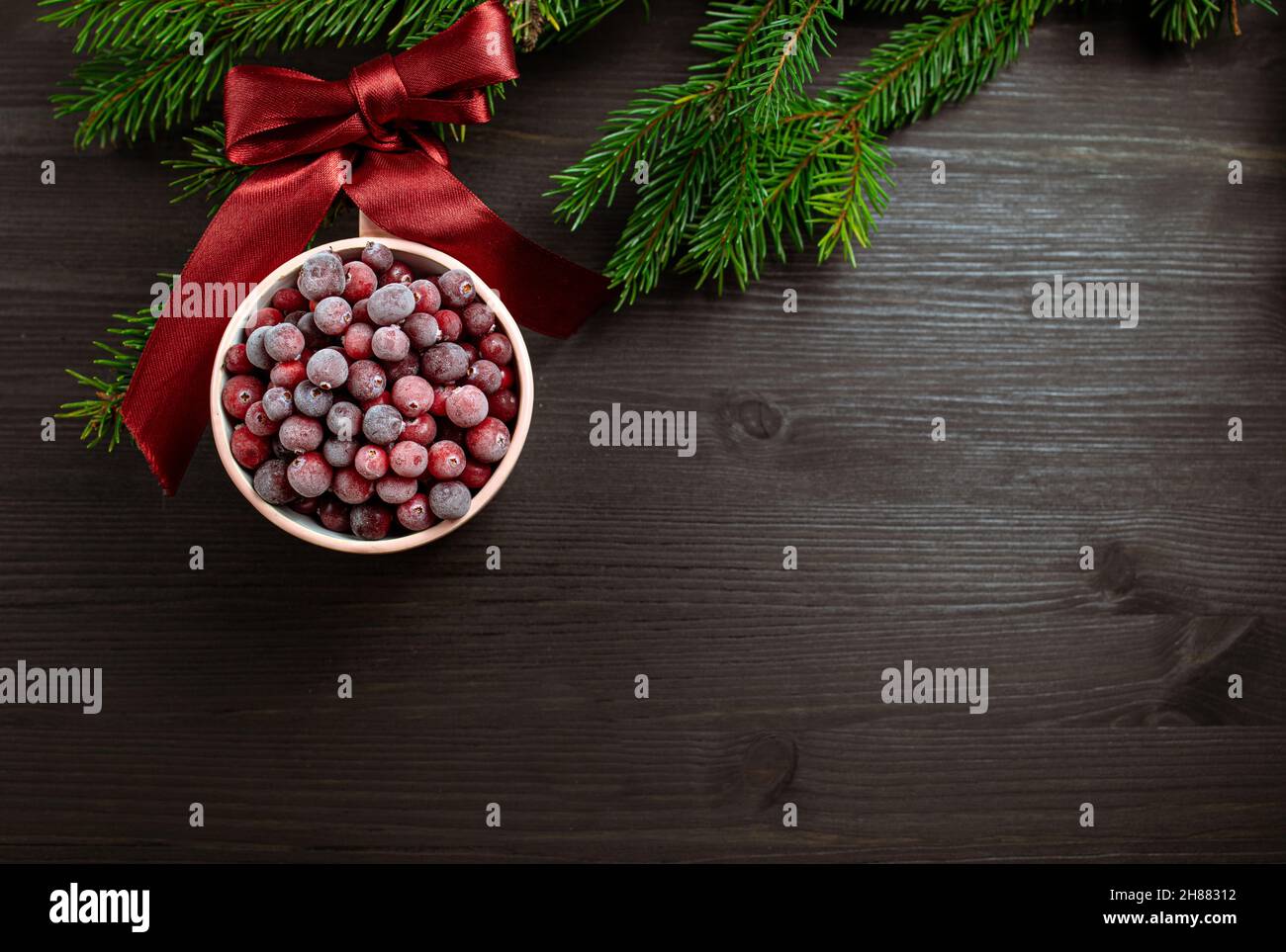 Christmas bauble made from cup of frozen cranberries Stock Photo - Alamy