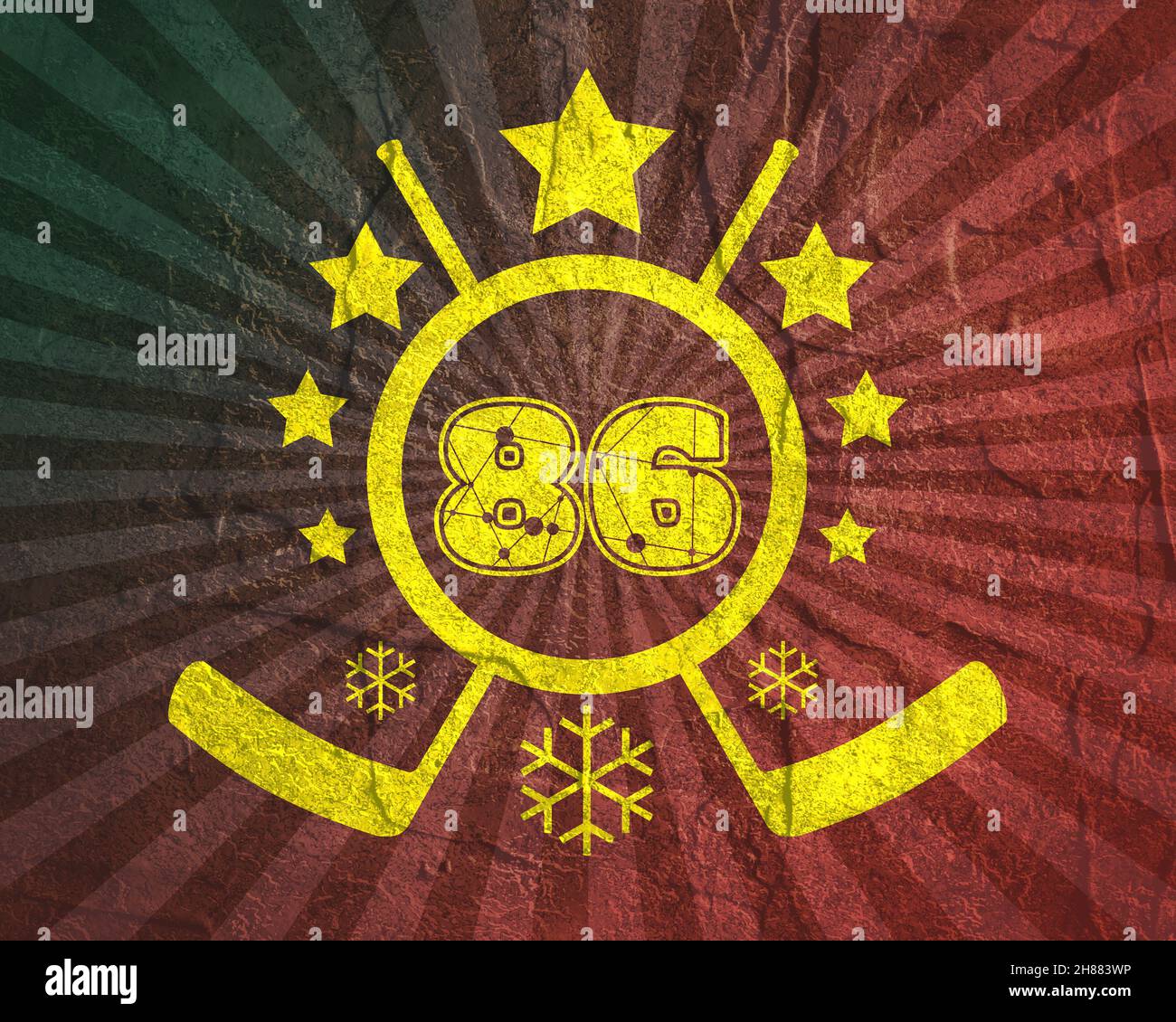 86 number illustration. Classic style Sport Team font. Numbers ...