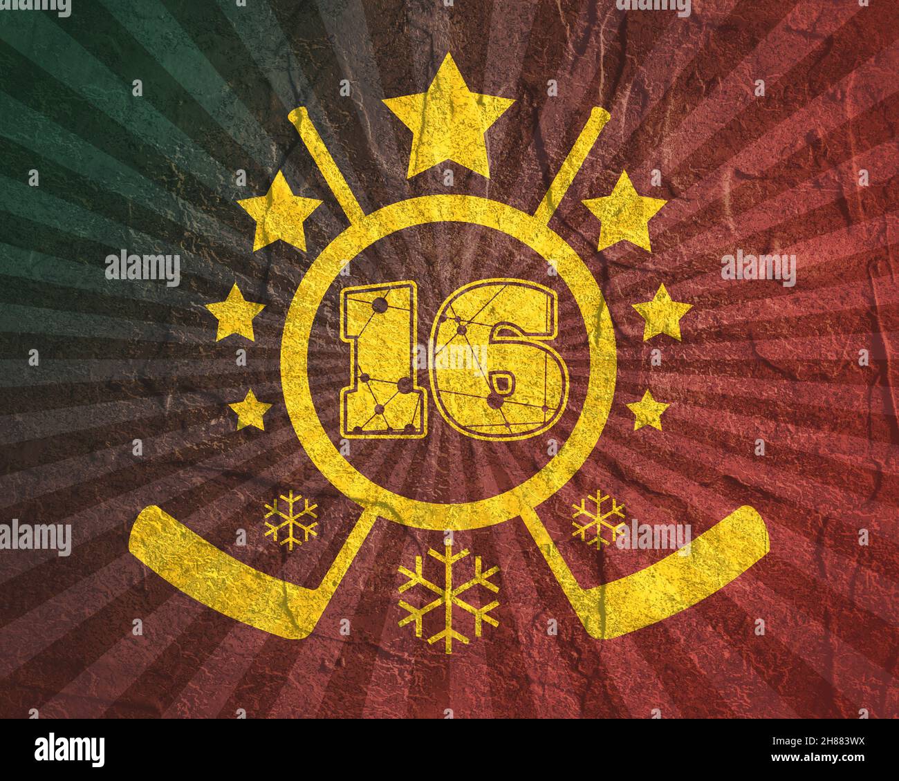 16 number illustration. Classic style Sport Team font. Numbers ...