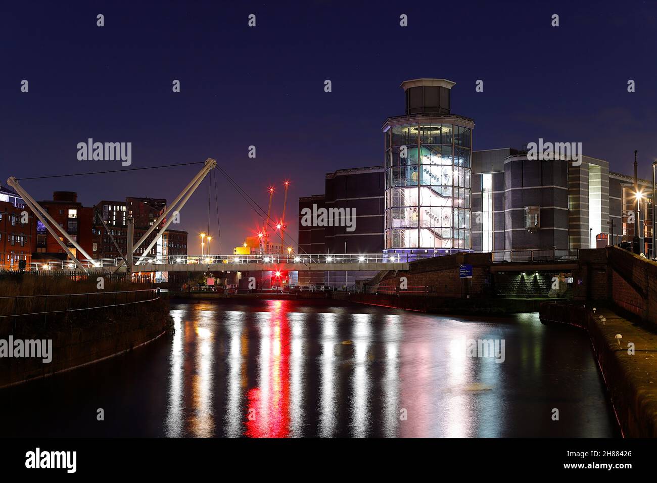 The Royal Armouries & Knightsway Bridge at Leeds Dock in Leeds City ...