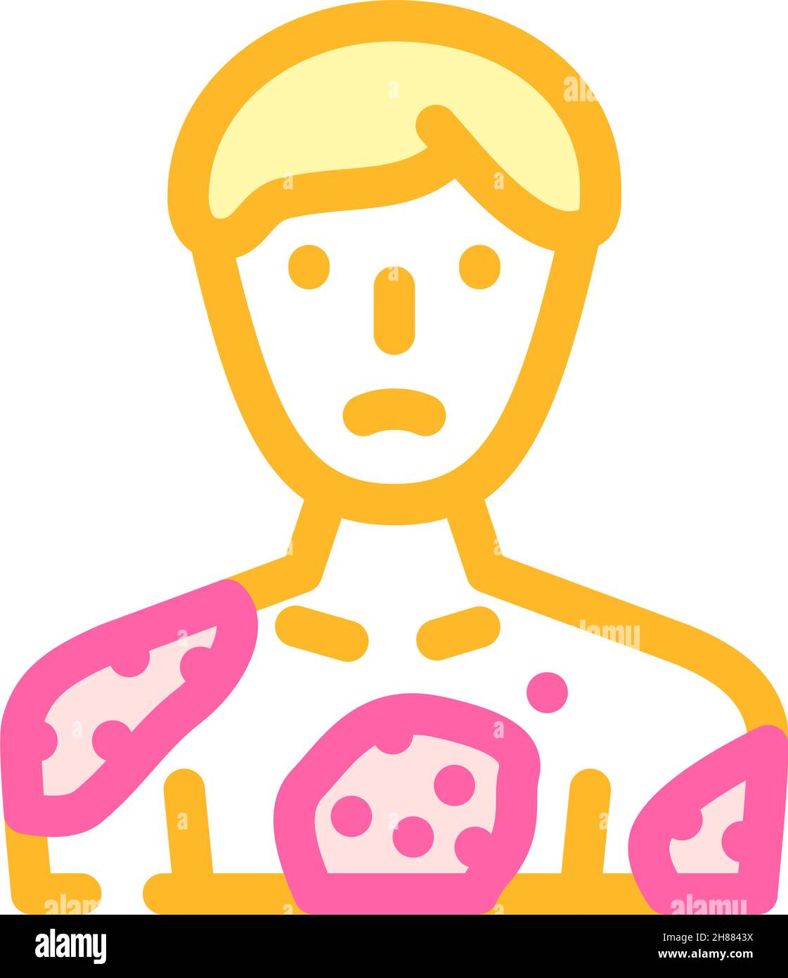 psoriasis skin illness color icon vector illustration Stock Vector ...