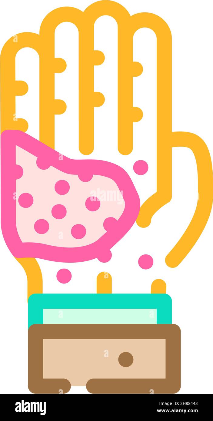 Atopic Dermatitis Color Icon Vector Illustration Stock Vector Image