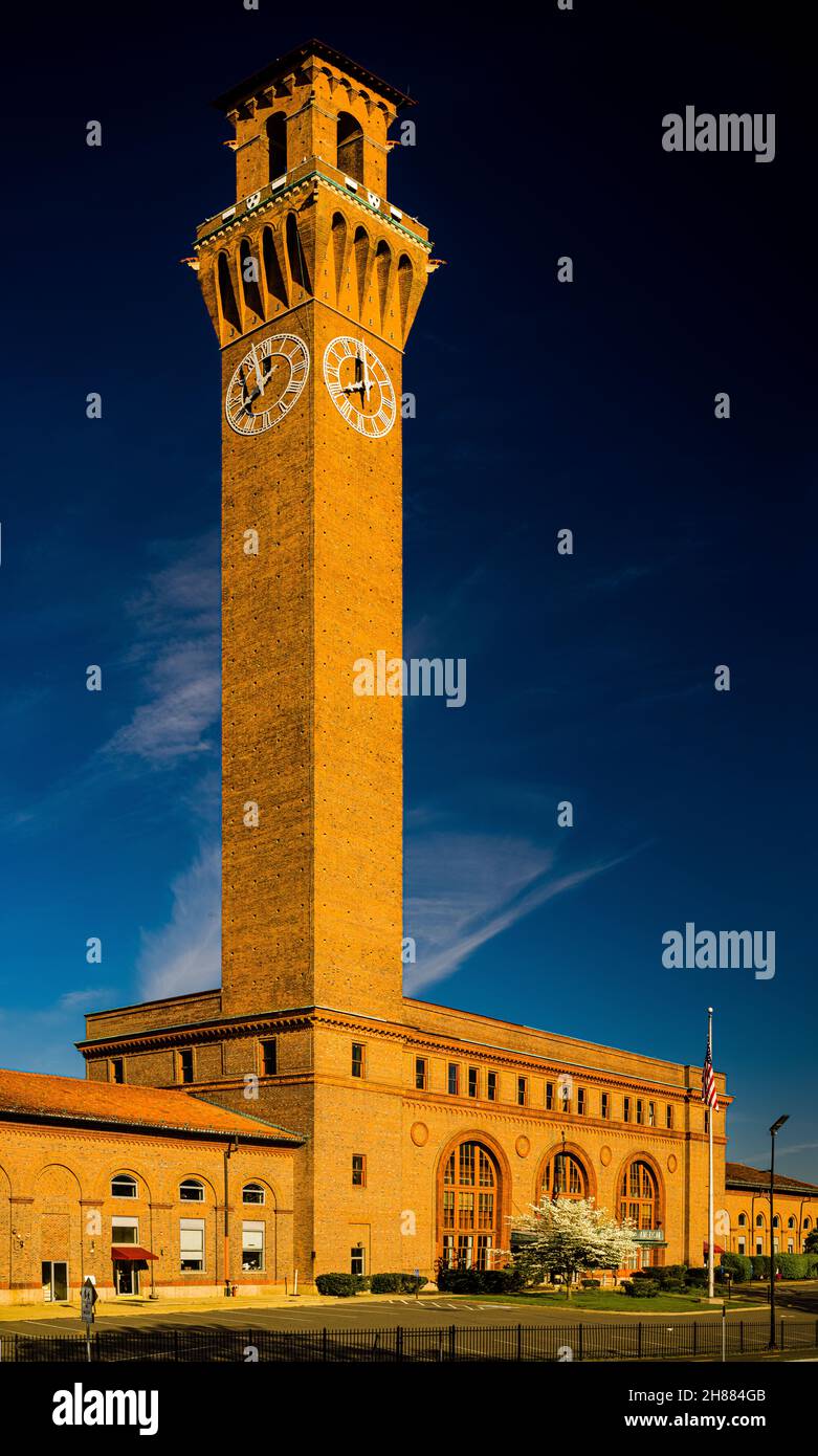 Waterbury Union Station Clocktower Waterbury, Connecticut, USA Stock ...