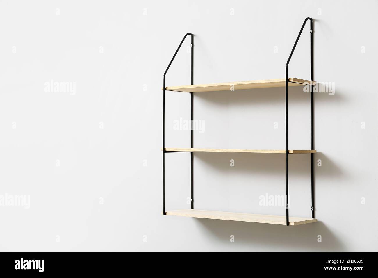 Modern empty shelves hanging hi-res stock photography and images - Alamy