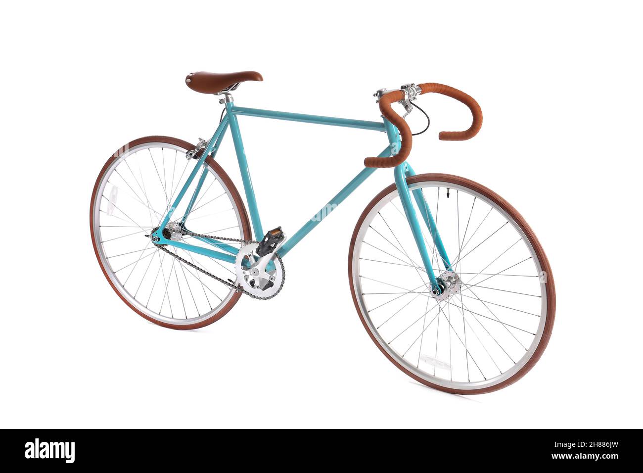 Stylish bicycle on white background Stock Photo - Alamy
