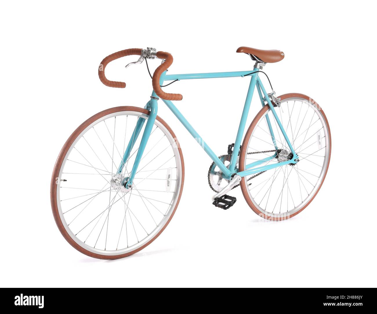 Stylish bicycle on white background Stock Photo - Alamy