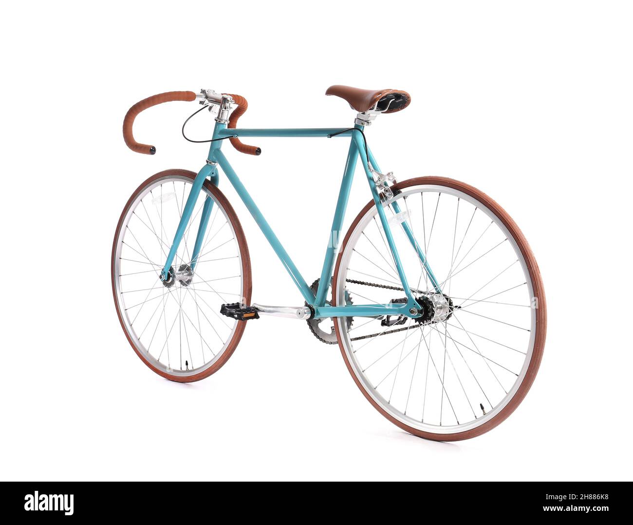 Stylish bicycle on white background Stock Photo - Alamy