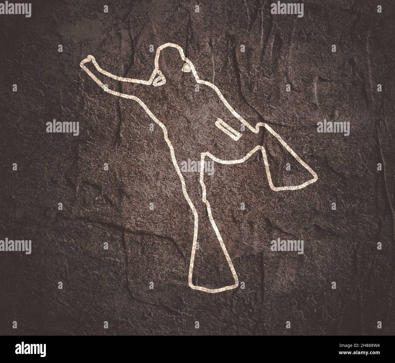 Silhouette of diver. Outline web icon of diver. The concept of sport ...