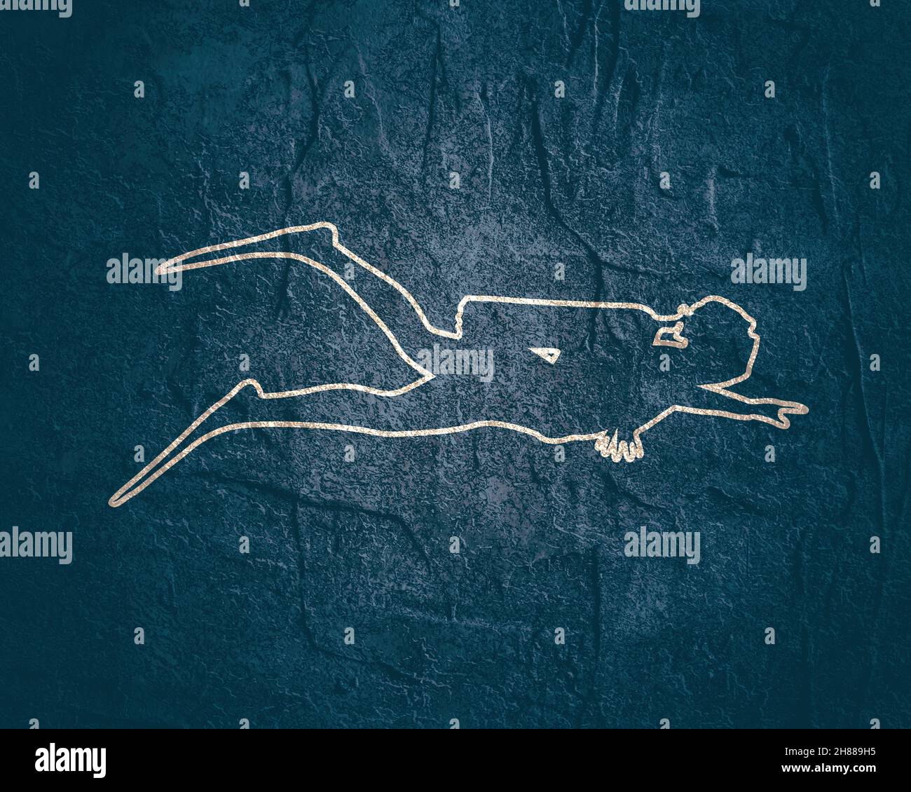Silhouette of diver. Outline web icon of diver. The concept of sport ...