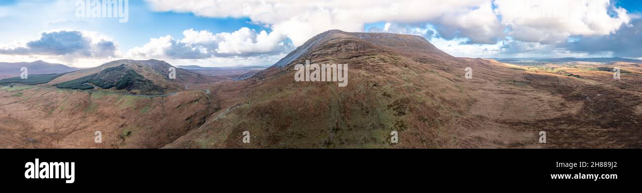 Aerial view of the Muckish Mountain in County Donegal - Ireland Stock ...