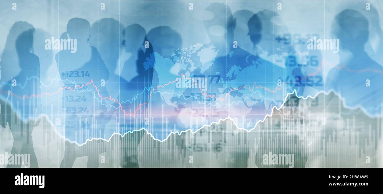 Financial graphs and diagrams. Business, economics and investment ...