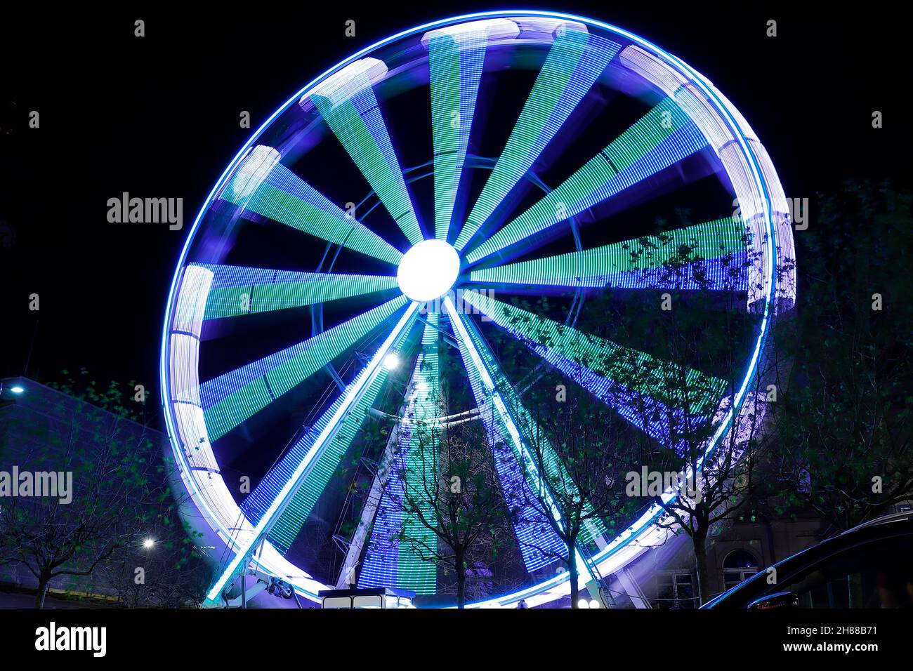 Wheel of Light in Leeds City Centre Stock Photo - Alamy