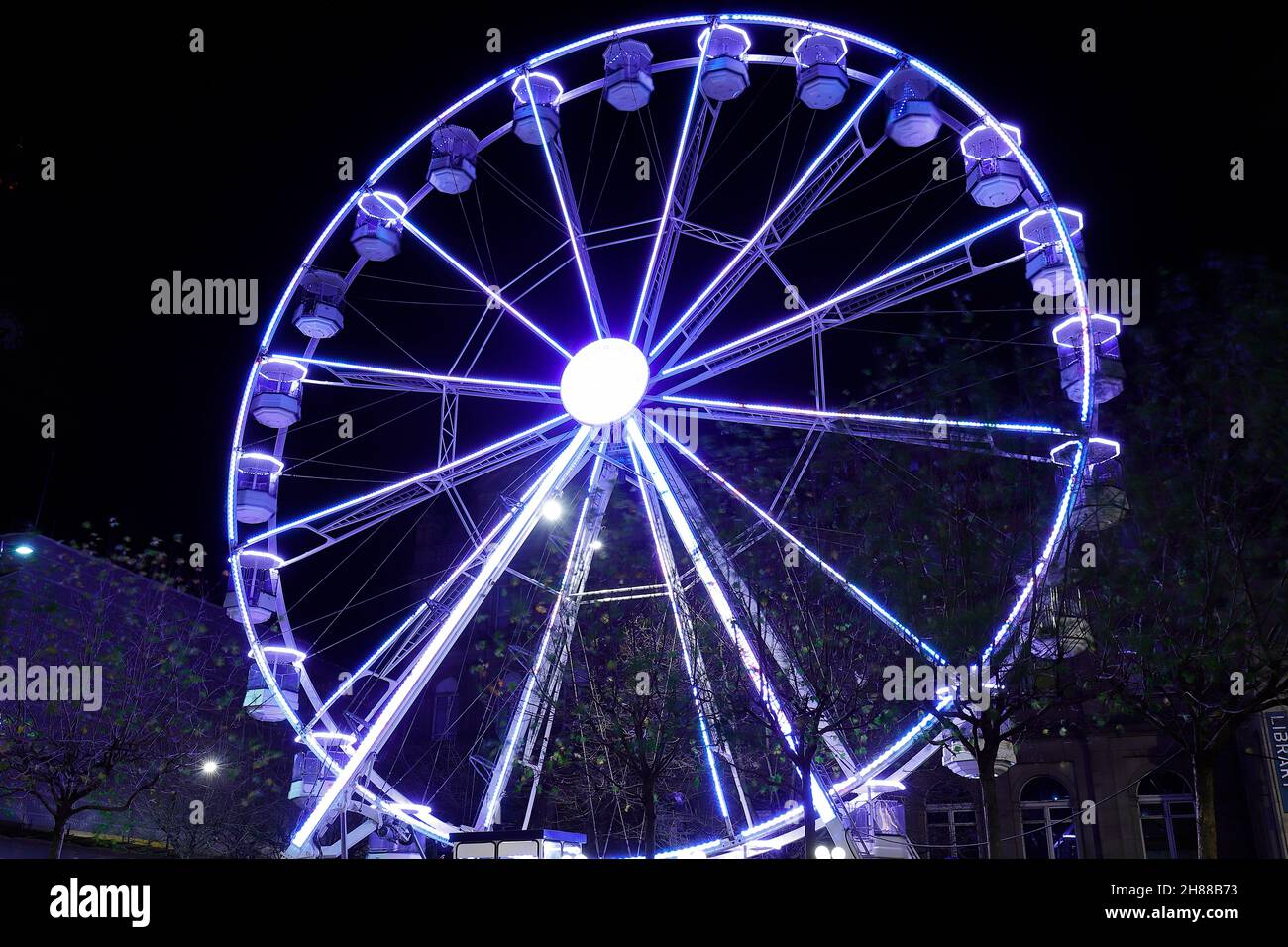 Wheel of Light in Leeds City Centre Stock Photo - Alamy