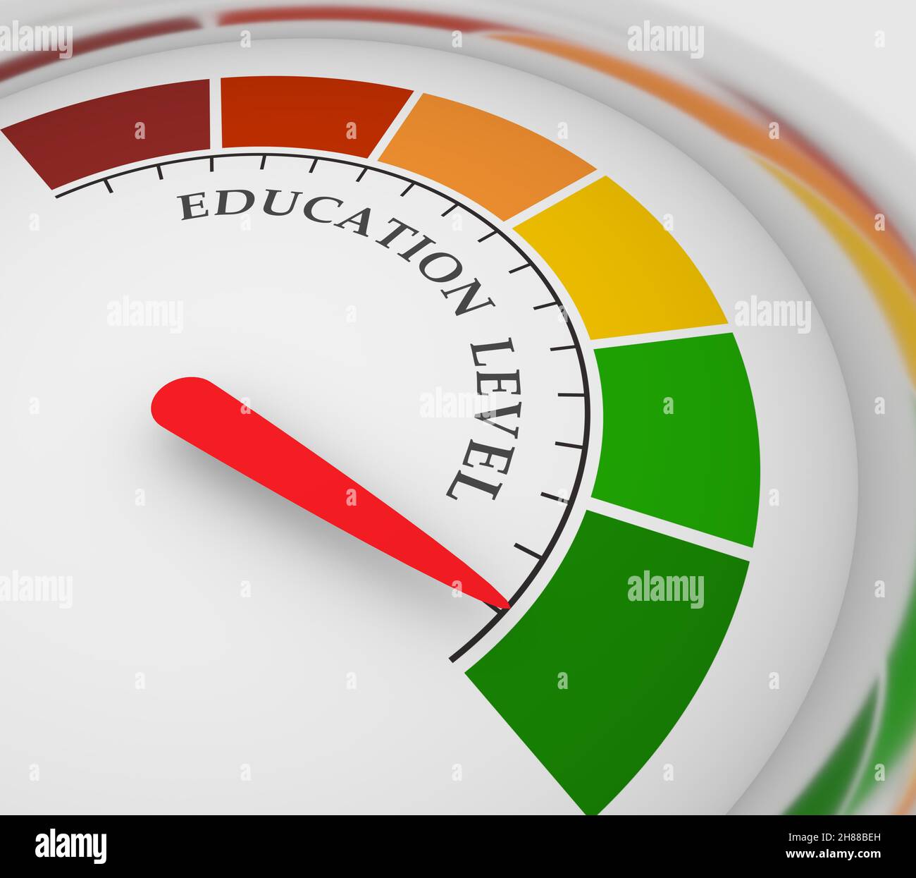Education level scale with arrow. The measuring device icon. Sign ...