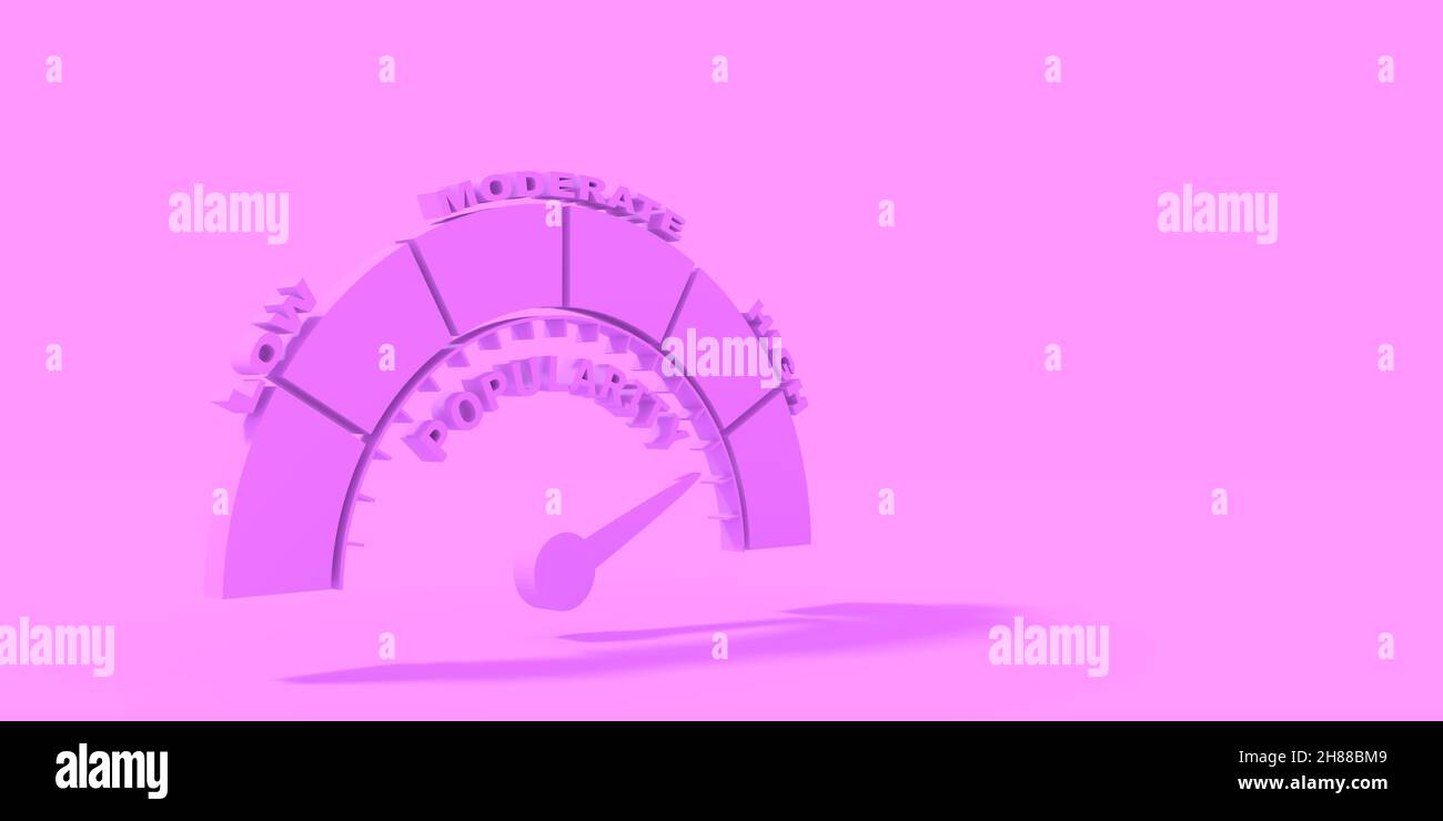 Scale with arrow. Popularity measuring device. Sign tachometer ...