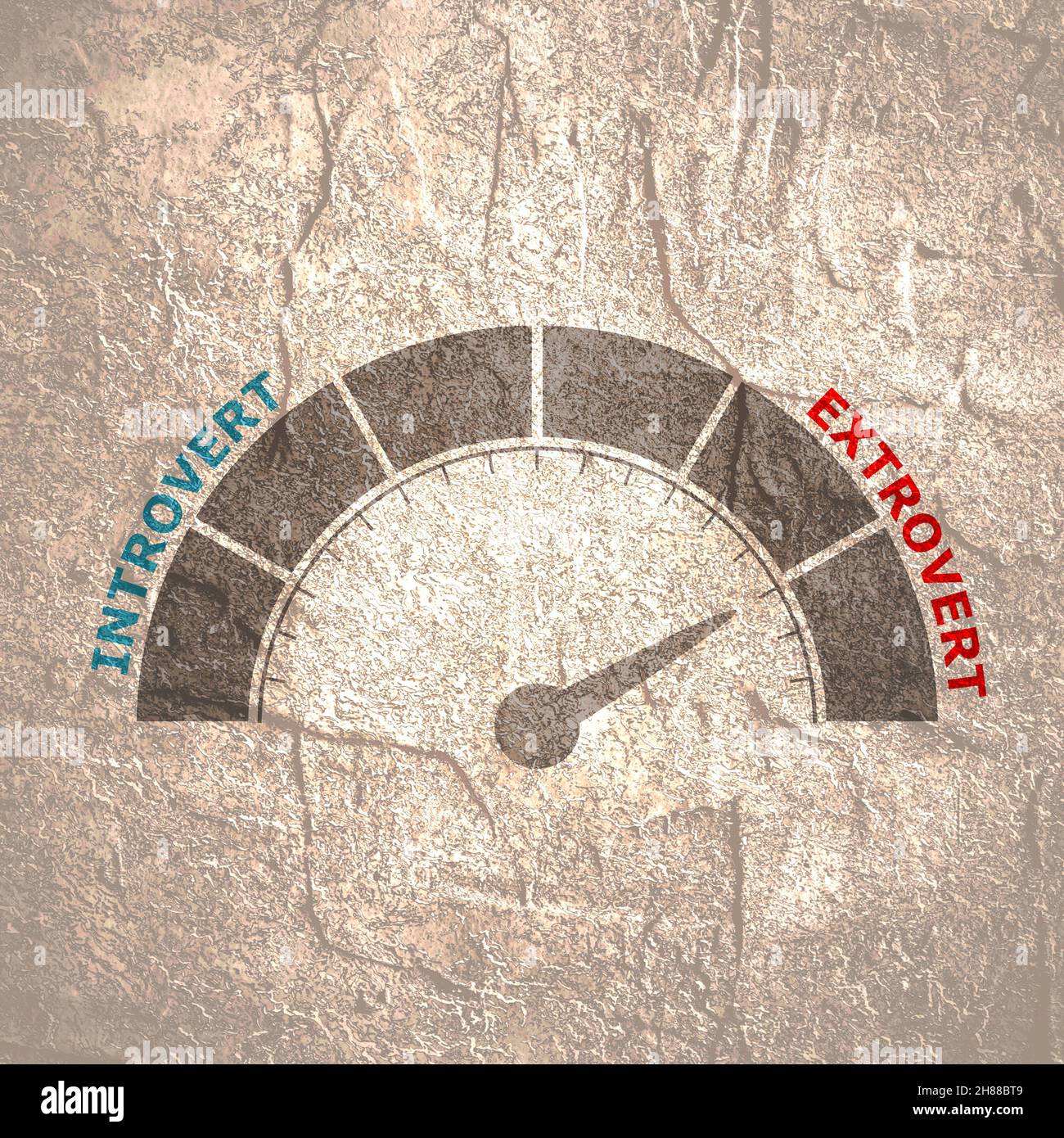 Extrovert vs introvert illustration. Image relative to human psychology ...