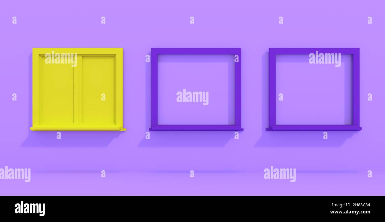 Abstract windows pastel color. Illustration of business leadership. 3d ...