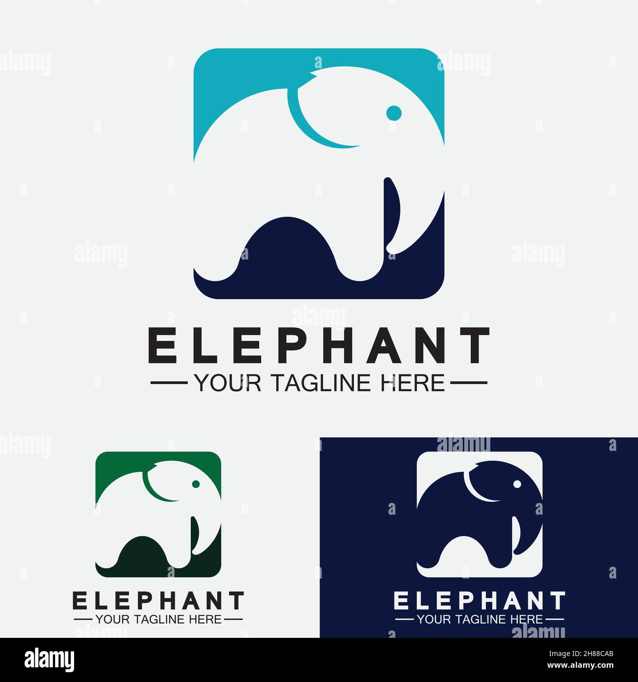 Elephant Logo Vector Illustrator Design Template Stock Vector Image ...