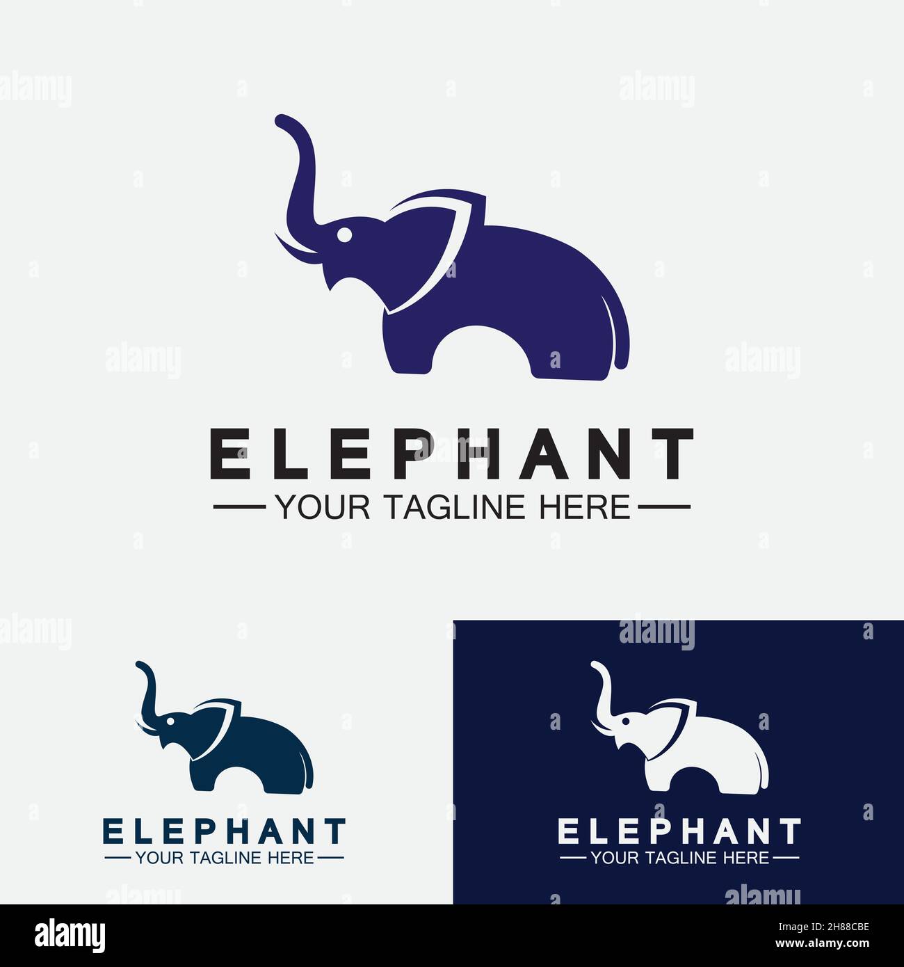 Elephant Logo Vector Illustrator Design Template Stock Vector Image ...