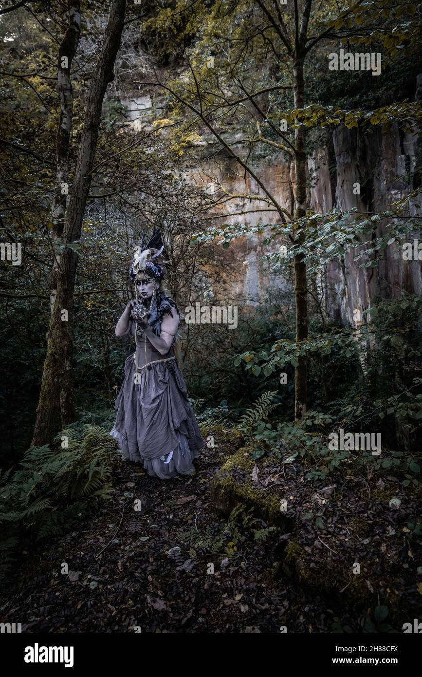 The Vampire Witch on the prowl through the ruins and woods. Wearing a ...