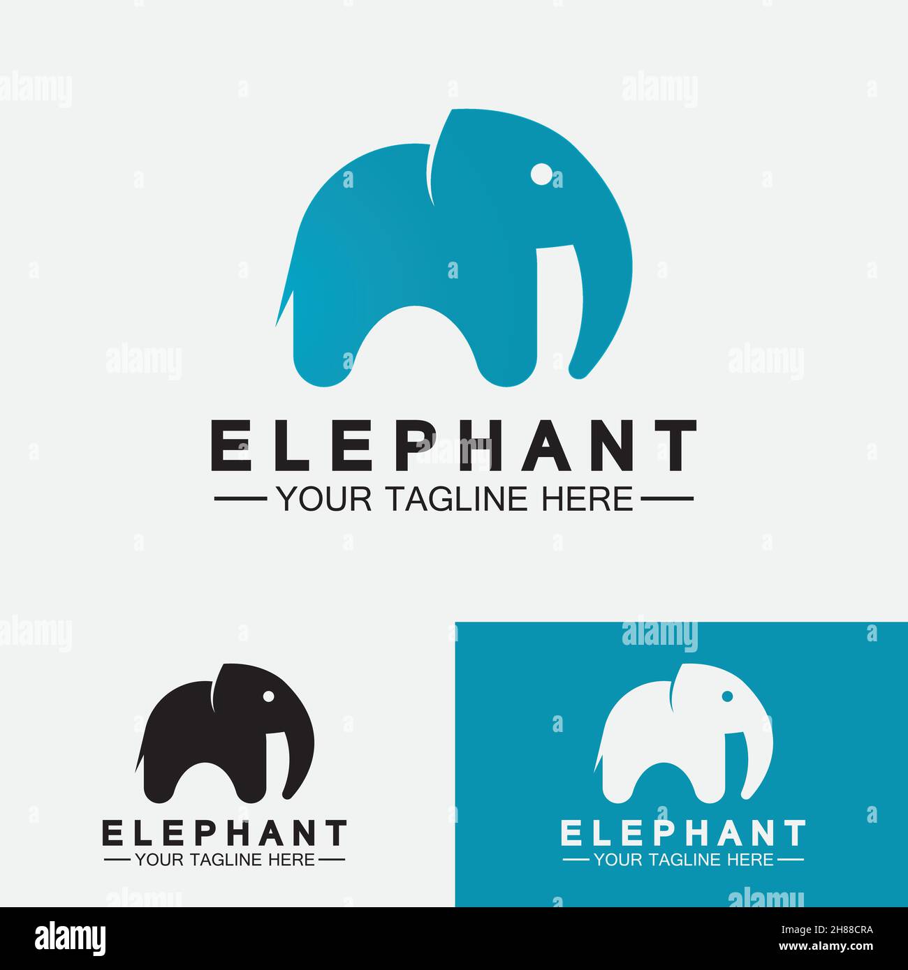 Elephant Logo Vector Illustrator Design Template Stock Vector Image ...