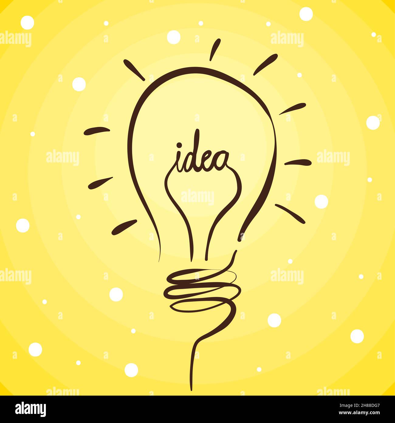 idea word in bulb doodle icon Stock Vector Image & Art - Alamy