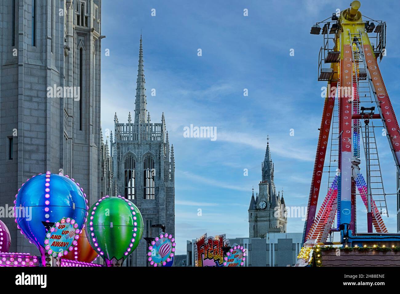 ABERDEEN CITY SCOTLAND BROAD STREET ABERDEEN CHRISTMAS VILLAGE THE ...