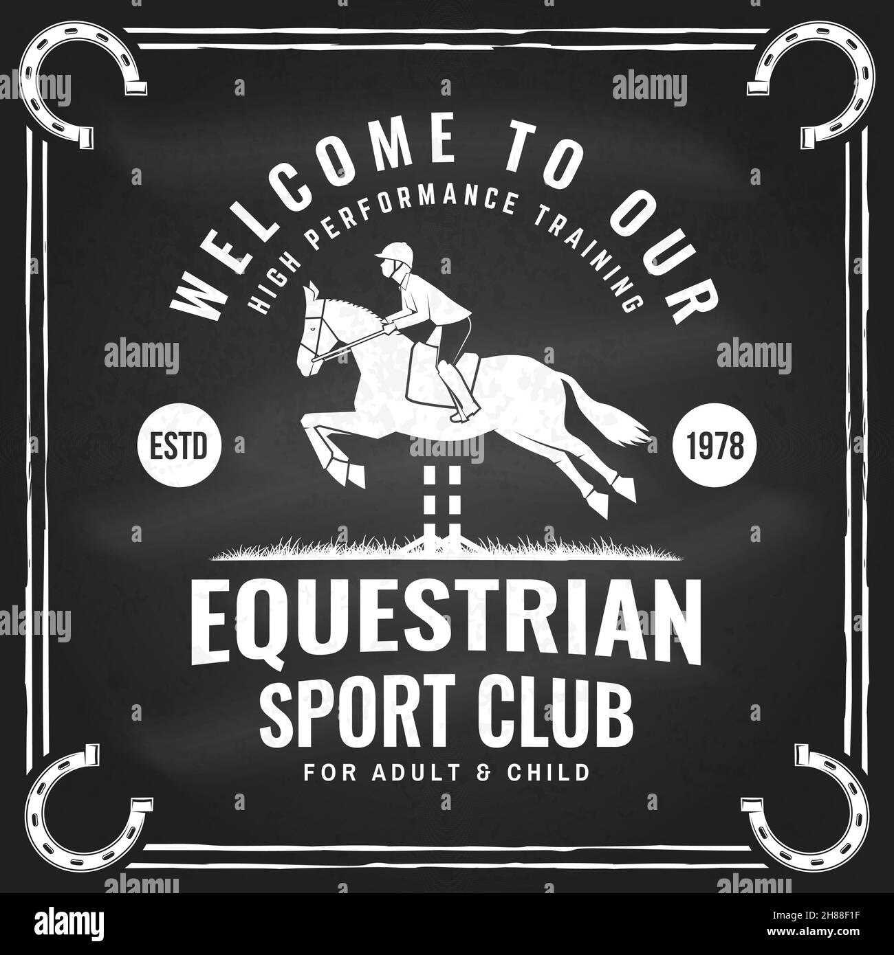 Horse racing sport club badges, patches, emblem, logo. Vector ...