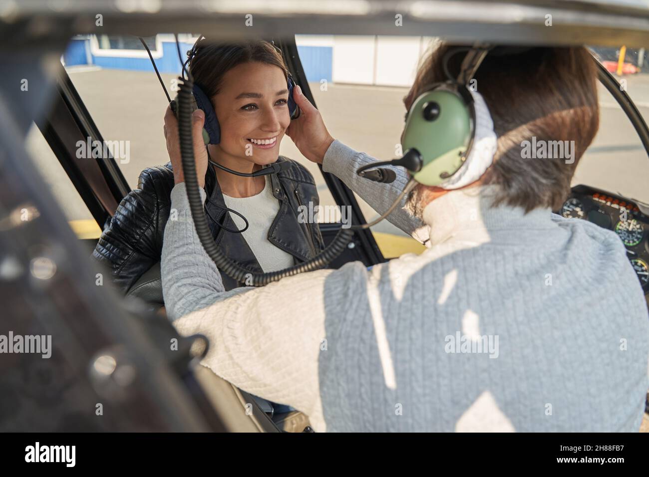 Safety comes first on adventurous helicopter flights Stock Photo - Alamy