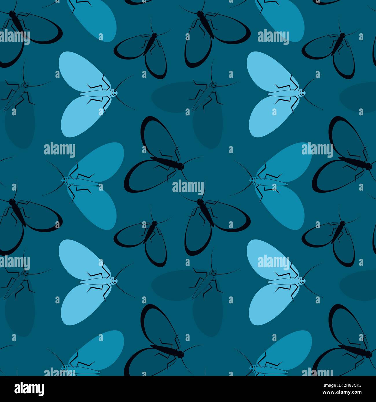 Seamless pattern, endless texture - Illustration on a square background ...