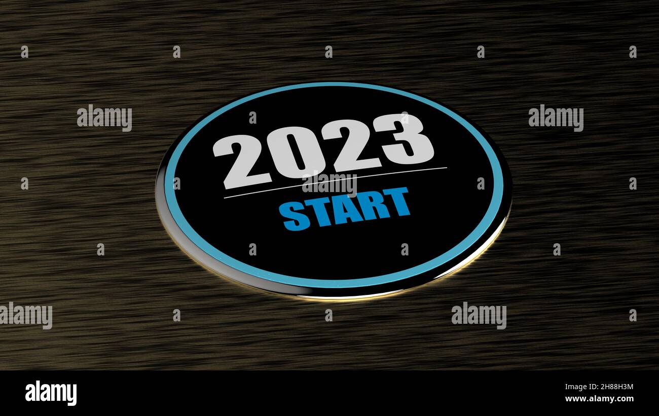 3d rendering of 2023 year start BTN Stock Photo - Alamy