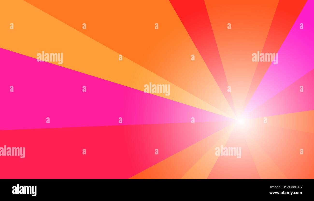 Summer sunny banner with flash of sun and rays. Frame for advertising ...