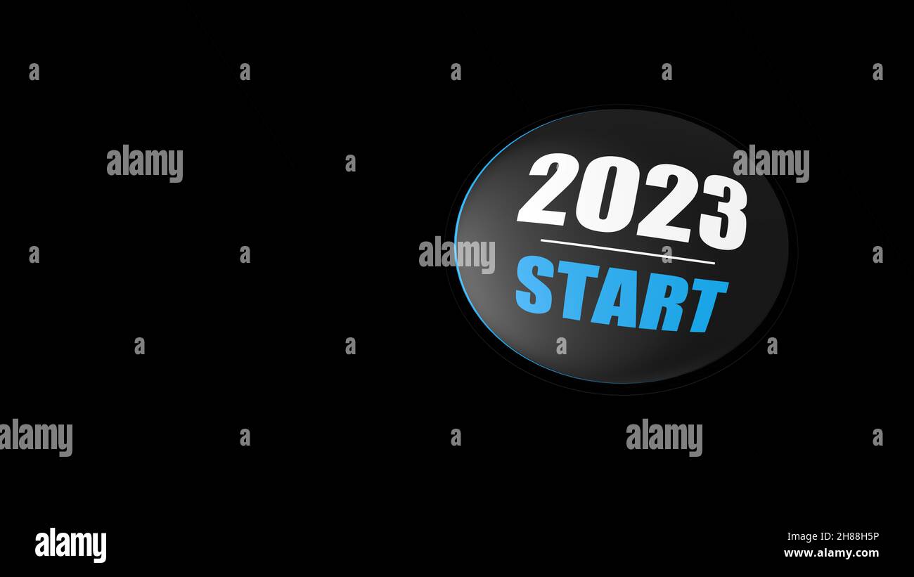 3d rendering of 2023 year start BTN Stock Photo - Alamy