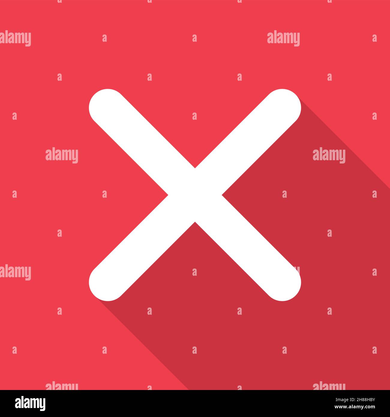 Cross mark icon, X sign, simple error design vector illustration, false ...