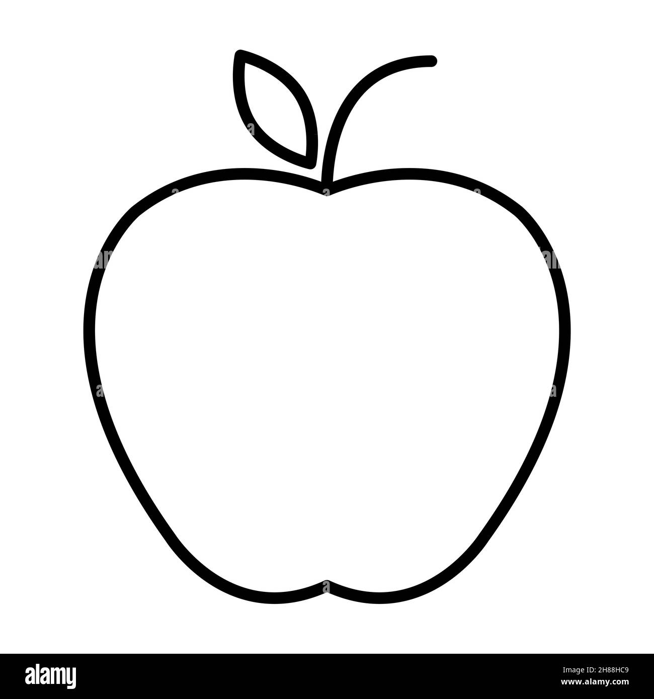 Apple icon, healthy raw symbol, foot sweet fruit, vector illustration ...