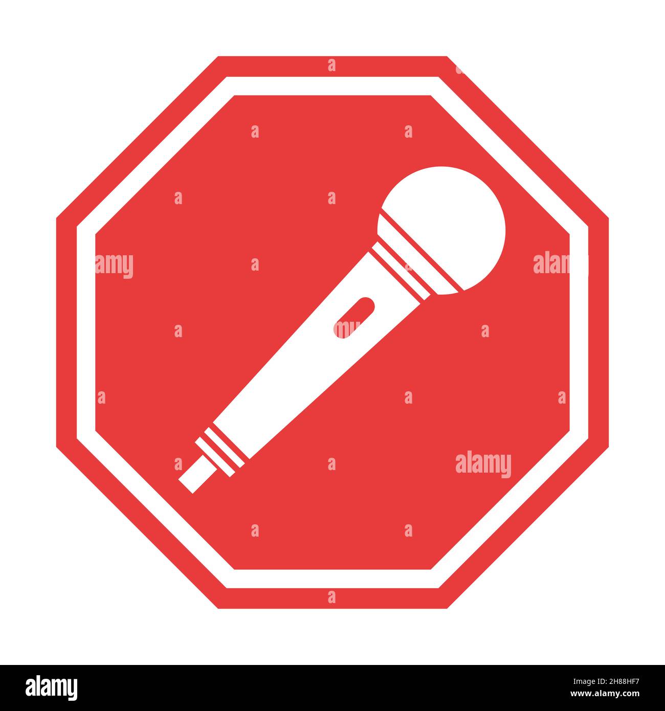 Microphone icon, audio speech symbol, record concert sign, web button ...