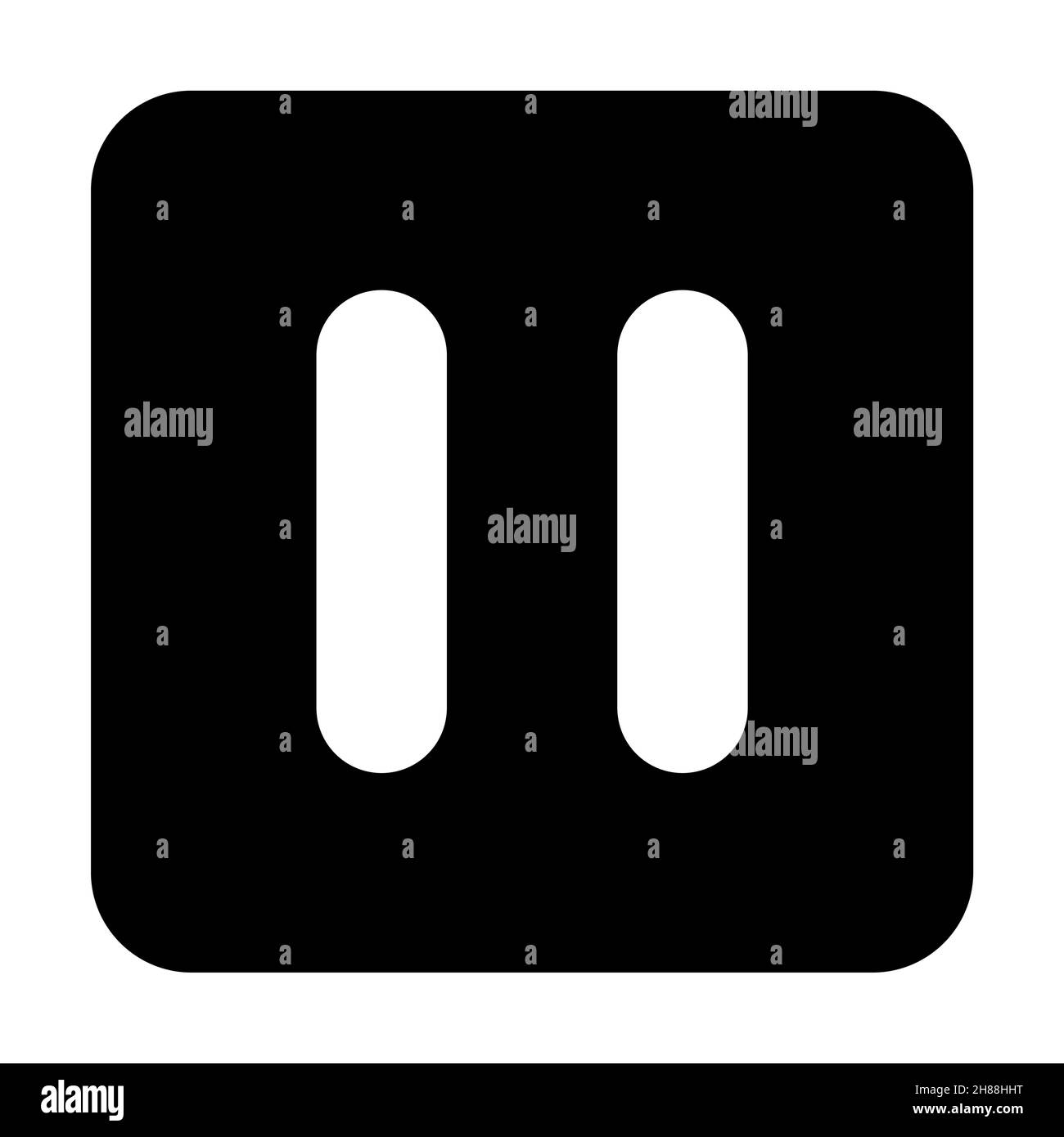 Stop and pause icon, interface media button, internet player video ...