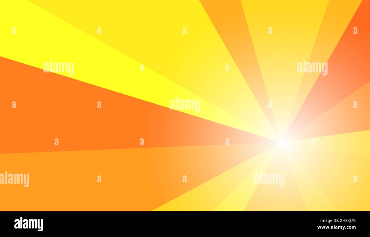 Summer sunny banner with flash of sun and rays. Frame for advertising ...