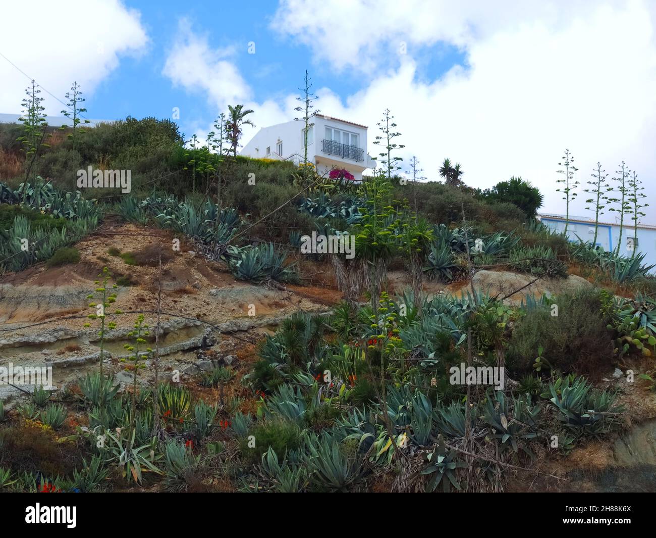 Burgau beach in the Algarve coast of Portugal Stock Photo - Alamy