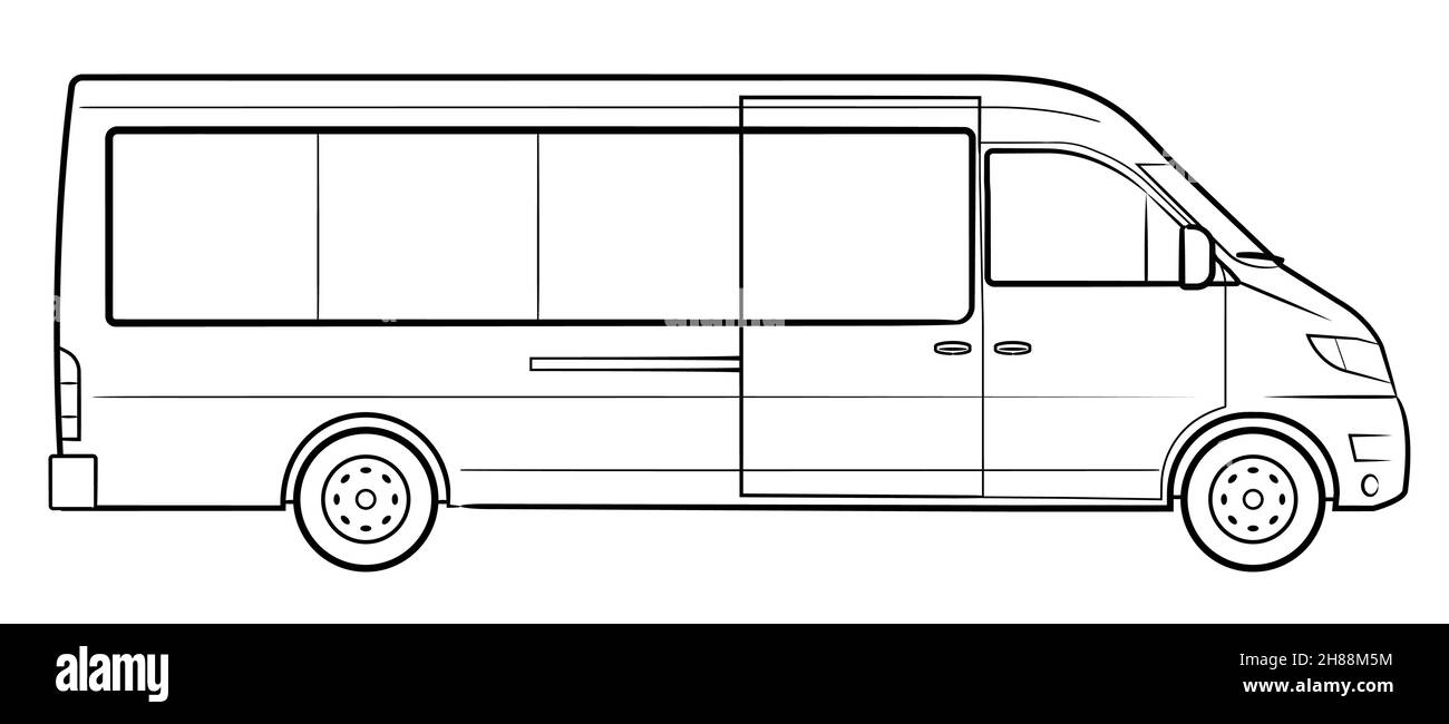 Passenger van vector stock illustration Stock Vector Image & Art - Alamy