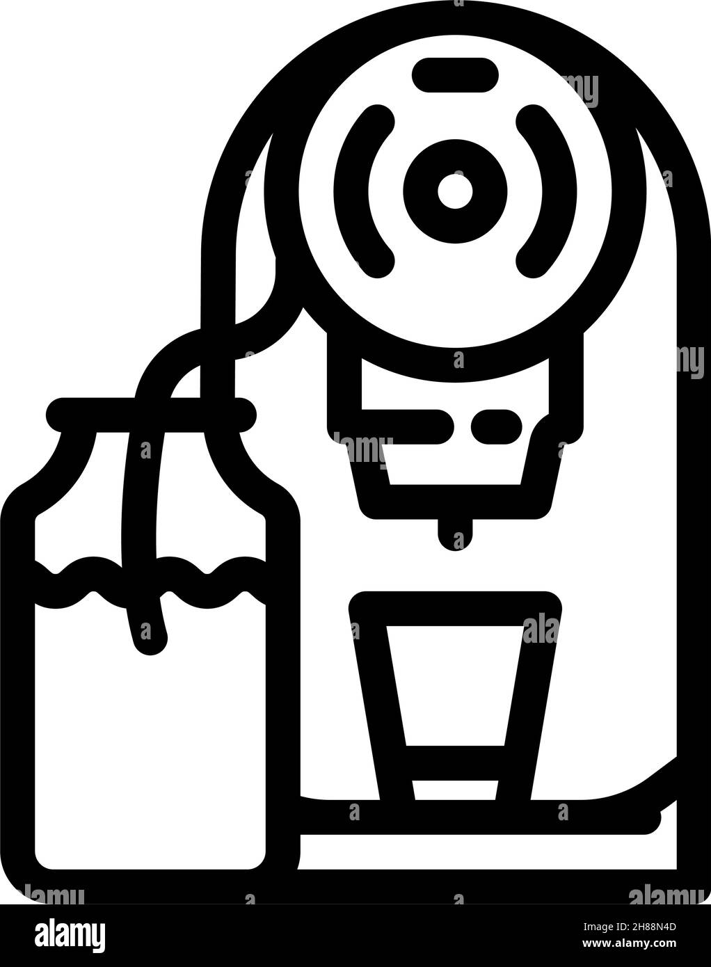 capsule coffee machine line icon vector illustration Stock Vector Image ...