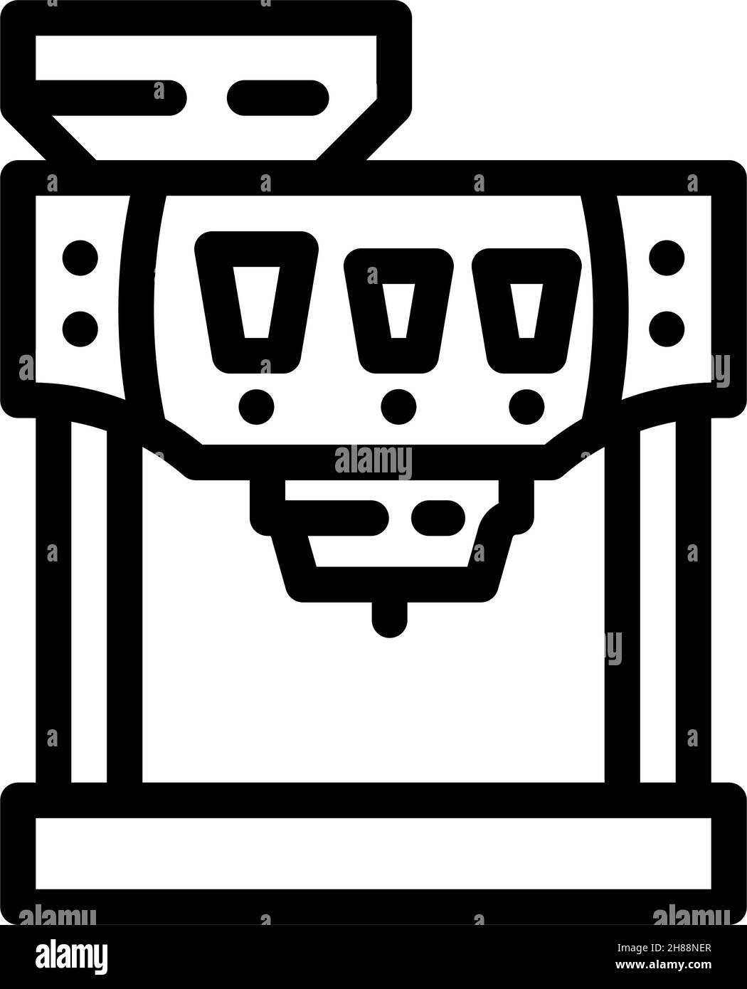 office coffee machine line icon vector illustration Stock Vector Image ...